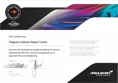 McLaren Approved Bodyshop - Magnum Collision Repair Center